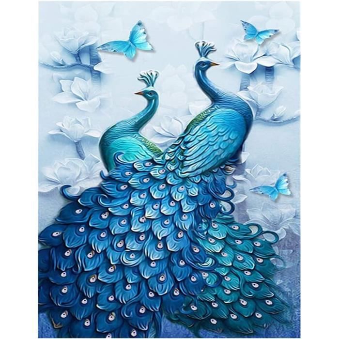 Square Toile Diamond Painting Strass Complet Paons 40X50Cm Peinture ...