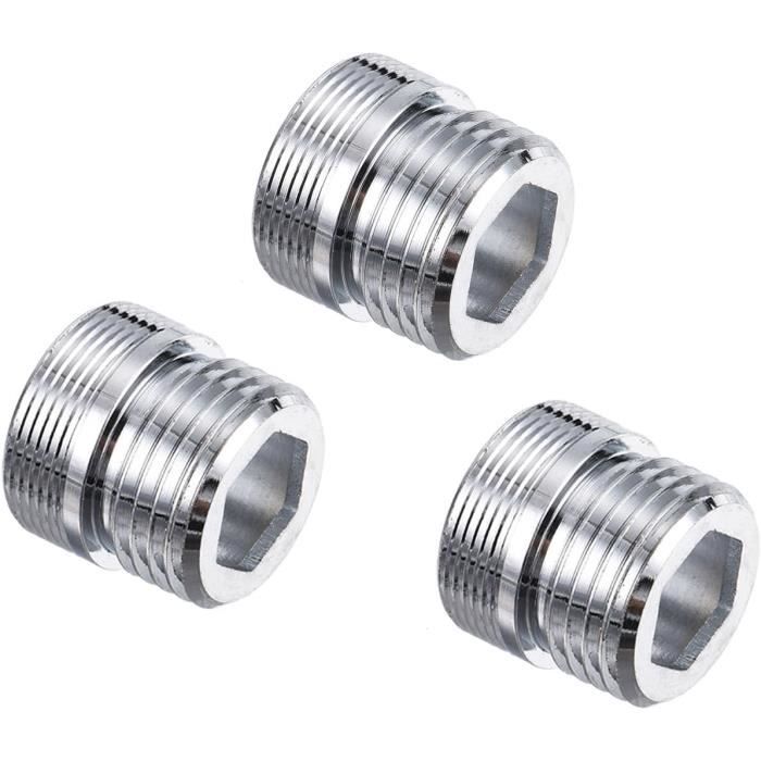 M22 Vers 1-2Bsp Mâle Filetage Robinet Adaptateur X 3Pcs Métal Eau ...