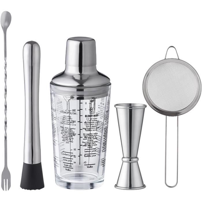 Ensemble Shaker À Cocktail, Kit De Barman | Shaker À Boisson En Acier ...