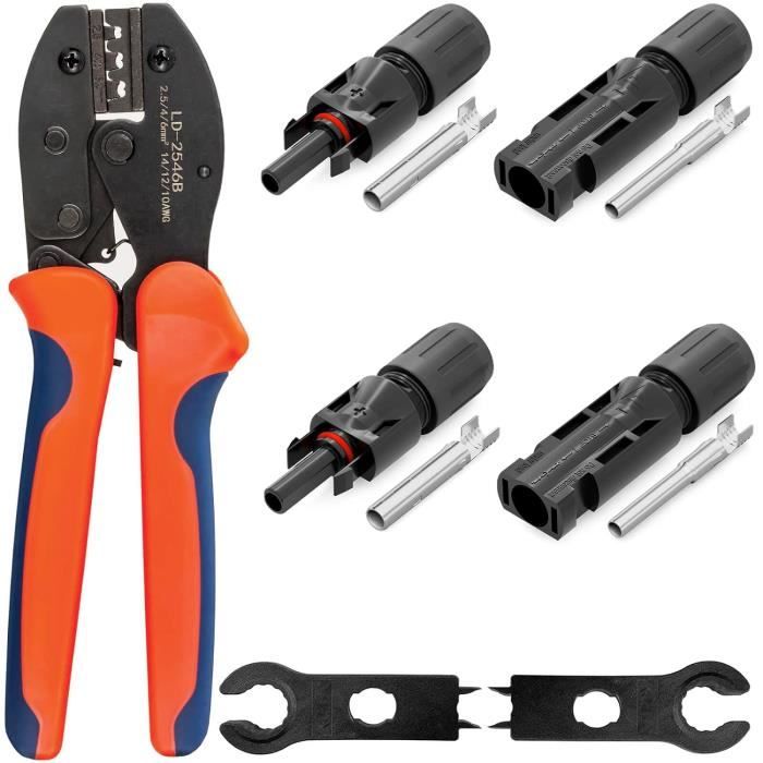 Hb-digital Kit de sertis solaire : 2 fiches solaires pour panneaux solaires photovoltaïque 1000 ...