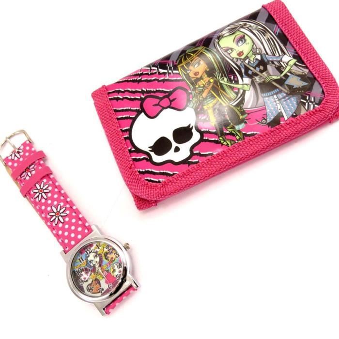 Coffret montre + portefeuille "Monster High" rose , - Achat/vente ...