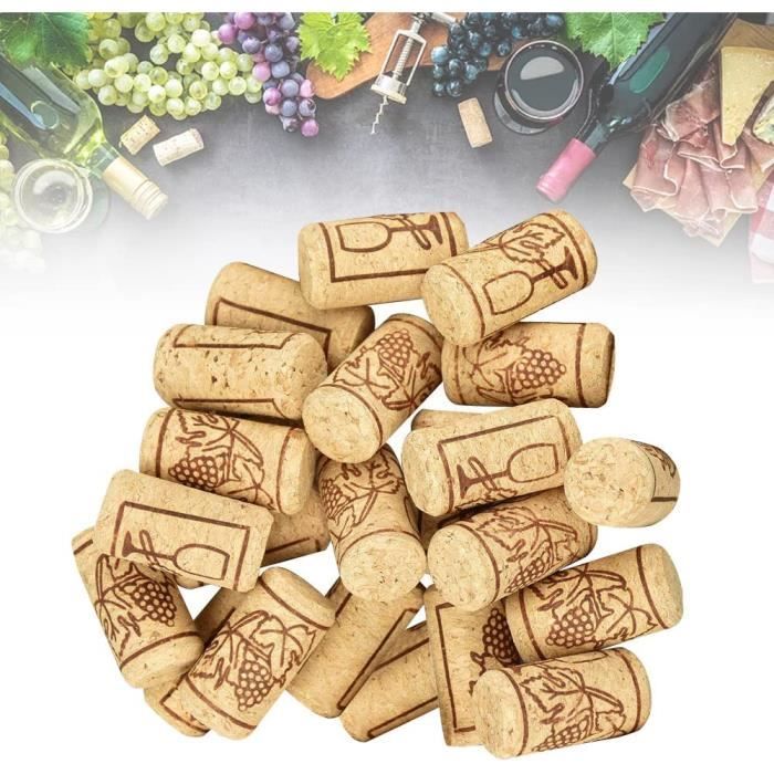 100 PCS Bouchon en Liège Naturel, Bouchon Conique Bouchon de Bouteille ...