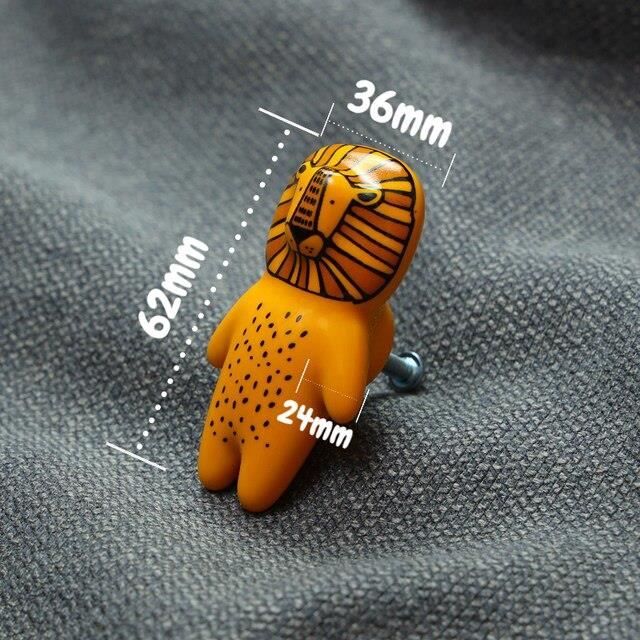 En laiton - Lion - Poignées De Meuble En Céramique Pour Enfants ...
