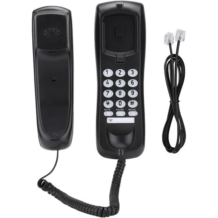 Téléphone Filaire,Téléphone Filaire Anglais,Téléphone Fixe,Mini ...