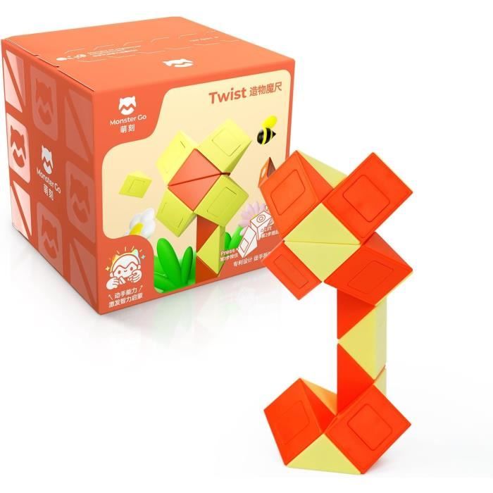 24Pcs Serpent Magique Snake Puzzle Cube, Magic Snake Cube Twist Puzzle ...