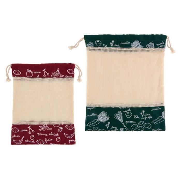 Lot de 2 sacs à vrac filet modèle +Zécolo - Derrière la porte (DLP ...
