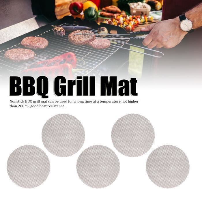 TAM Tapis de gril de BBQ Tapis rond de Barbecue résistant aux hautes ...