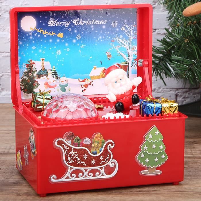 Boîte à musique - DUOKON - Noël - Lumière LED - Musique douce - Pour ...
