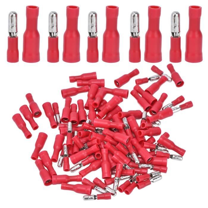 EJ.life Bornes à sertir rapide 50 paires de cosses isolées mâles femelles à sertir rapide ...