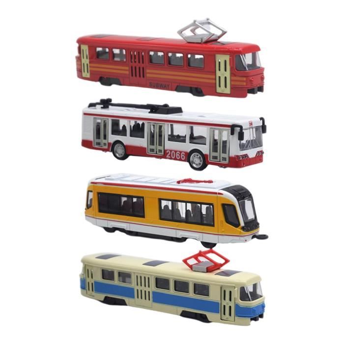 4x Simulation Bus Model Modèle Jouets ollectionnable Porte Openable ...
