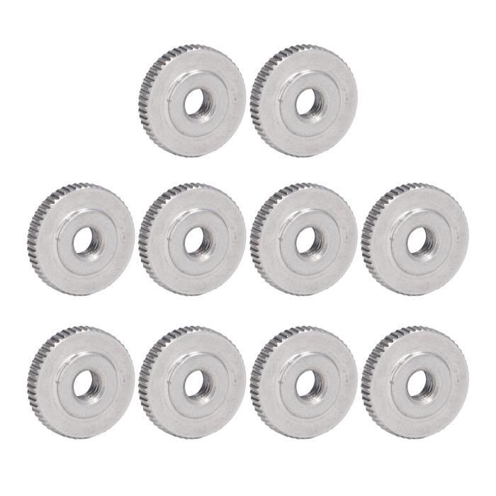 HURRISE Vis moletée Écrou moleté en acier inoxydable 304 à tête plate ...