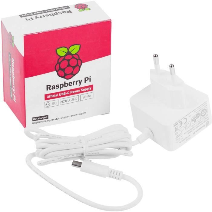 Alimentation - RASPBERRY PI - Pi 3 - 2.5A - 5.1V - Micro USB - Cdiscount Informatique