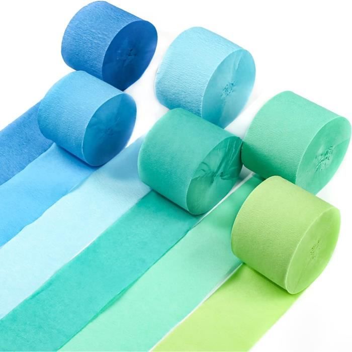 Lot De 6 Banderoles En Papier Crépon De 150 M, Lot De Banderoles De ...