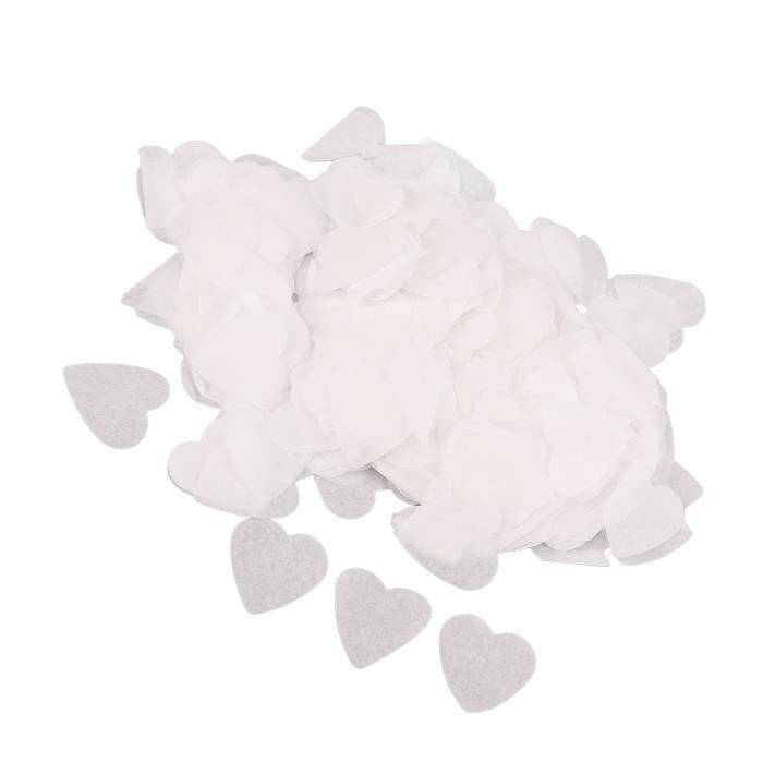 VINGVO confettis de coeur blanc 8 paquets de confettis coeur d'amour ...