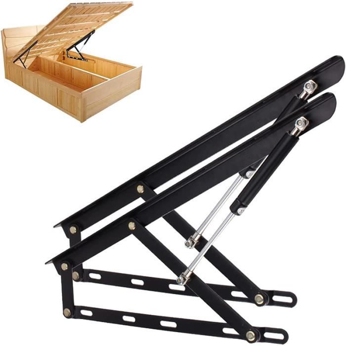 2pcs Mécanisme de Levage Hydraulique,kit levage de stockage lit ressort gaz robuste pour lit ...