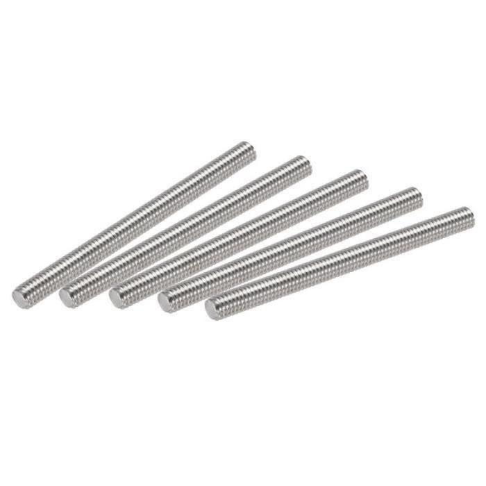 VERYNICE-MAP 15Pcs M6 x 70mm Tige Entièrement Filetée 304 Inox Acier Filetage à droite M6-10 Pas ...