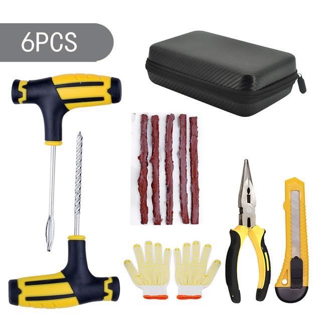 KIT REPARATION PNEU,6pcs--Kit'outils de réparation de pneus de voiture ...