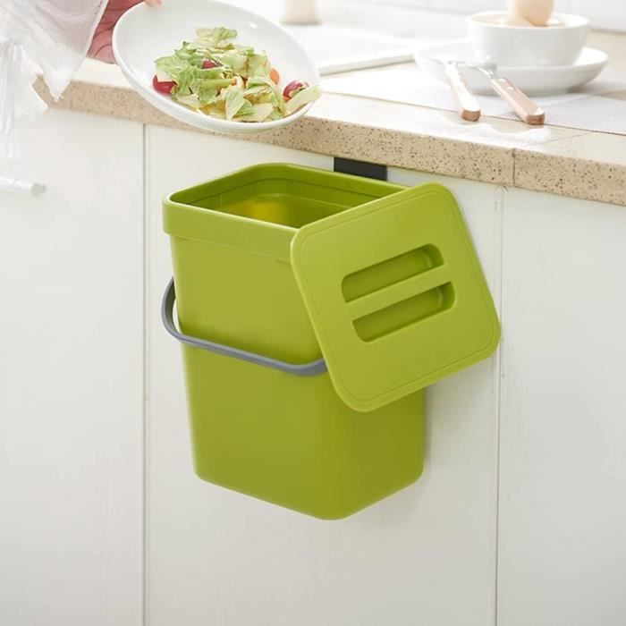Petit bac à compost pour la cuisine, poubelle de ménage, bac à poser (A ...