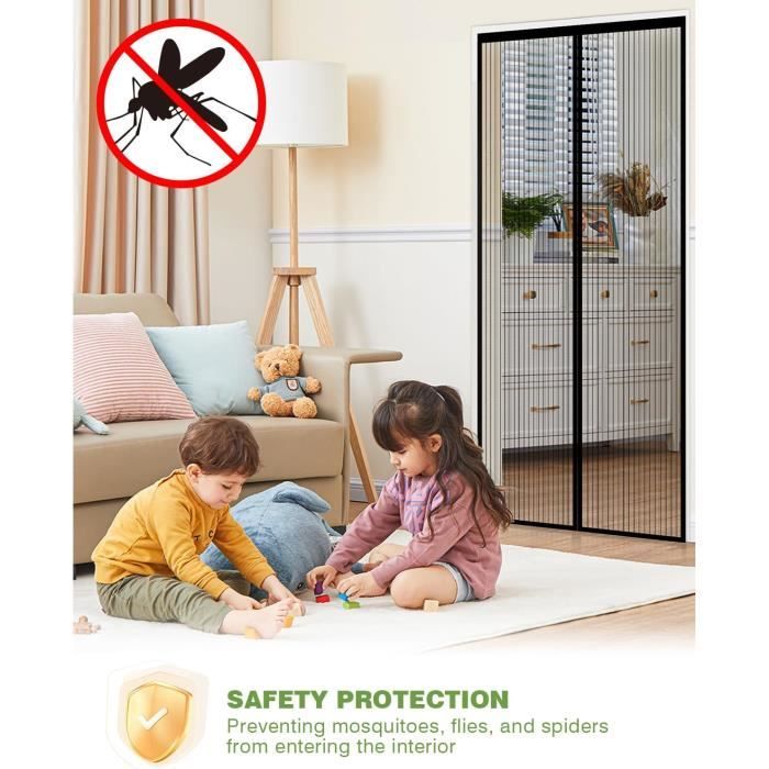 Auxmir Moustiquaire Porte Magnétique 100X210Cm Rideau Anti Mouche ...