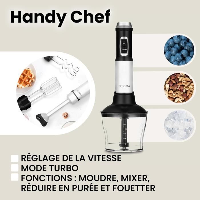 Mixeur Plongeant Multifonction 5En1 D'Une Puissance De 1500W, Ensemble ...