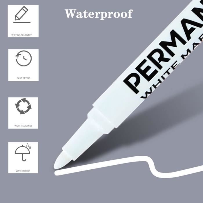 Marqueurs Acryliques - Marqueurs Blancs - 12 Pièces - Pointe Fine 1,0 ...