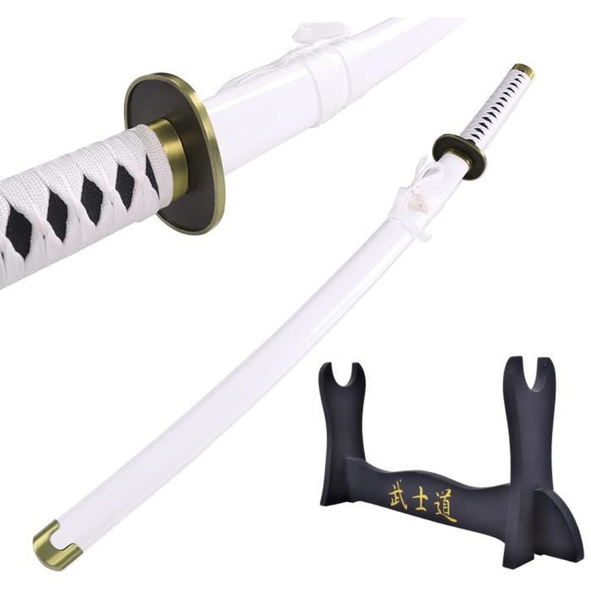 Pack Katana décoratif Zoro Roronoa One Piece Wado Ichimonji - Cdiscount ...