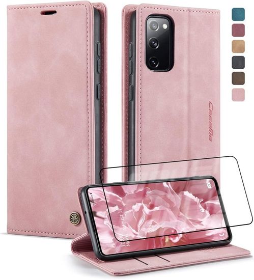Coque Samsung Galaxy S20 FE 5G 4G avec Protection Verre Trempé Etui Housse Cuir PU Portefeuille ...