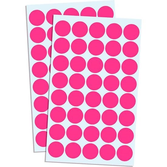 2000 Pieces, 20mm Gommettes Autocollantes Rondes Cercle - 10 Couleurs ...