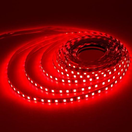 24V Ruban Led Rouge 5Mm Largeur Étroite Smd 2835 600Leds Découpable ...