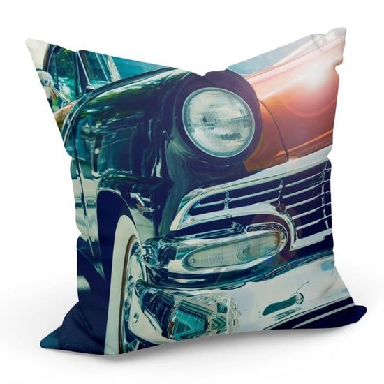 Housse de coussin Voiture Rouge de Collection Americaine 1950 50's ...
