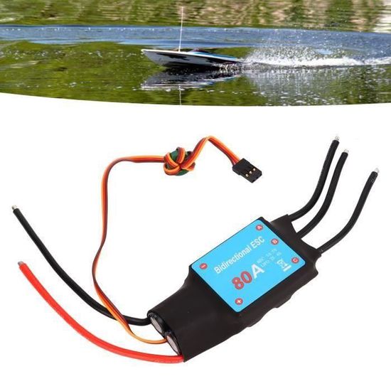 FINE-ESC pour bateau RC 80A RC Boat Brushless ESC 80A Brushless 5V 5A ... FINE-ESC pour bateau RC 80A RC Boat Brushless ESC 80A Brushless 5V 5A ...