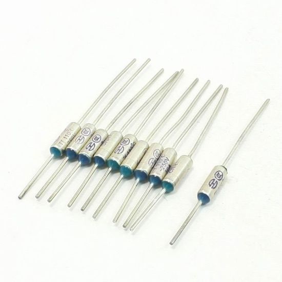 SOURCING MAP Coupure circuit fusible thermique aluminium TF 110 degré Celsius 250V 10A 10Pcs ...