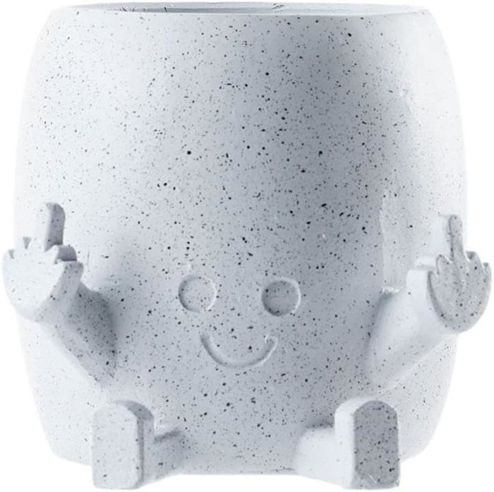 Joli pot de fleurs en résine avec doigt du milieu, pot de fleurs en ...