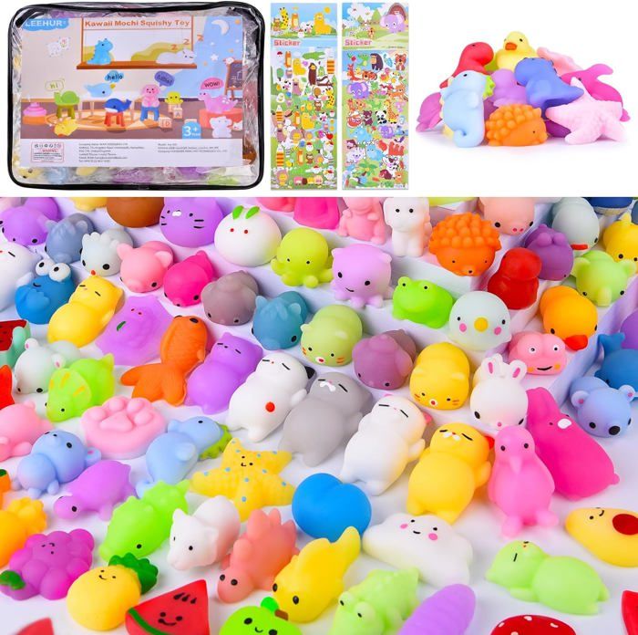 100 Pièces Mochi Squishy Toys Mignon Animal Mini Squishies Jouets Anti ...