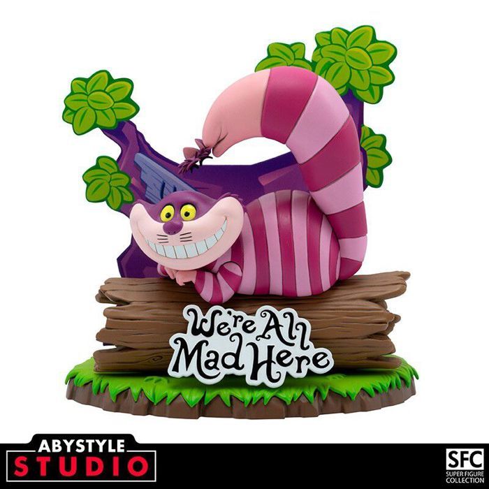 Figurine - Disney - Chat du Cheshire - 11cm - Rayures roses - Yeux ...