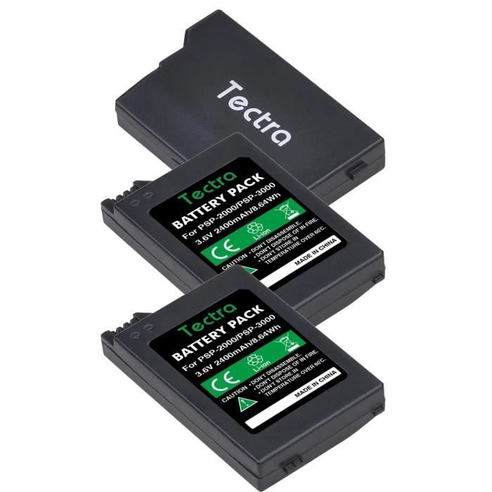 3 batteries - 2400mAh PSP2000 PSP-2001 PSP-2002 Gamepad Batterie ...