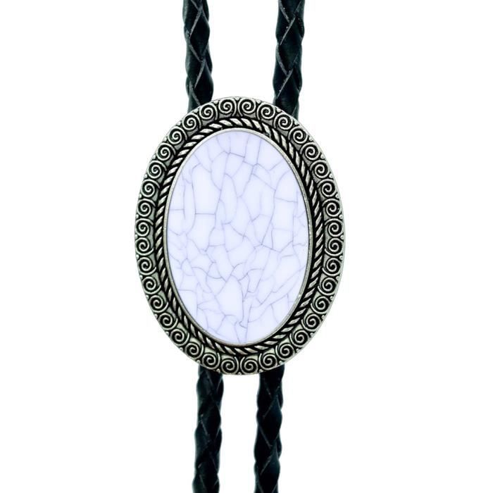 Agate Time Gem Bolo Tie, Retro Shirt Chain, Corde UR, Collier en cuir ...