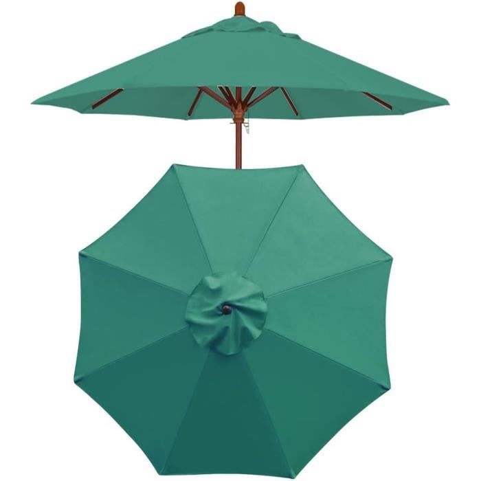 Toile de parasol de jardin - u6674 - Vert - 3M-8 Ribs - Résistant aux ...