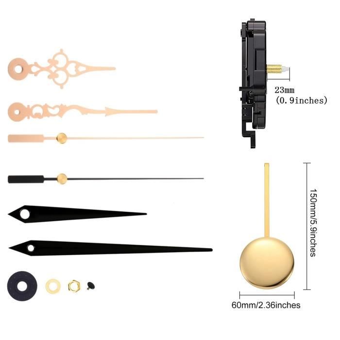 Kit de mécanisme de mouvement d'horloge à pendule à quartz bricolage,2 ...