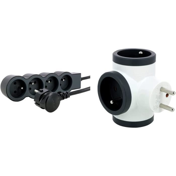 Rallonge Multiprise Extra-Plate Avec 4 Prises De Courant Avec Terre ...