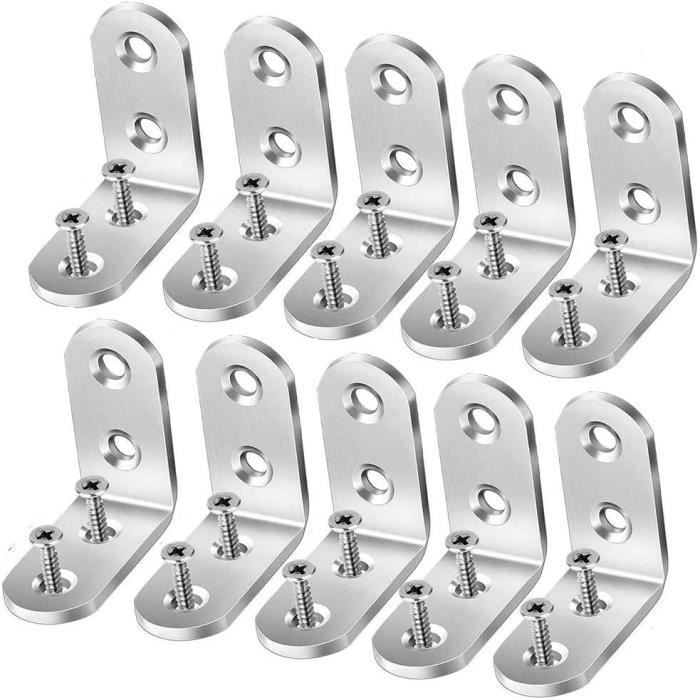 Equerre Fixation 10Pcs 90 Degré Angle Droit Support 50mmx50mm Équerre ...