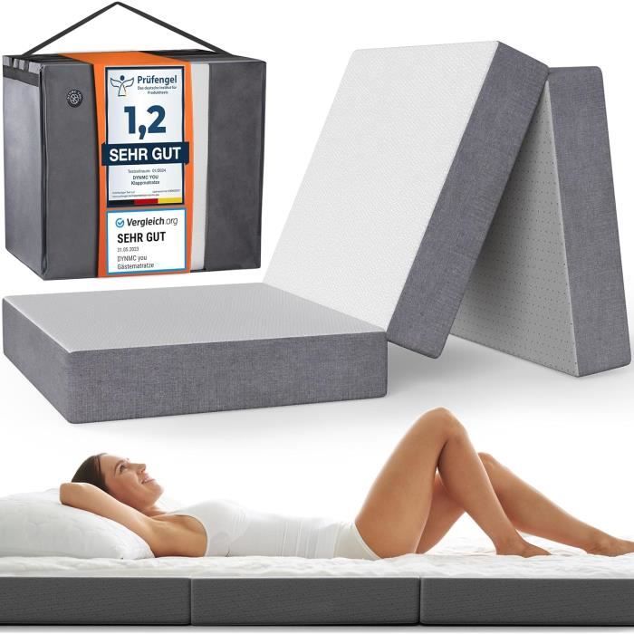 Matelas Pliable - DYNMC YOU - 75x195x14 cm - Housse Lavable - Oeko TEX - Confort Moyen H3 ...