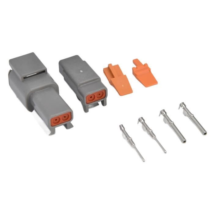 Qqmora Connecteur DTM 5 Ensembles Connecteurs Étanches Kits de Connecteurs DTM Électriques 2 ...