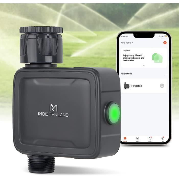Programmateur Arrosage, Contrôle App Connexion Via Bluetooth, Minuteur Arrosage D'Irrigation Par ...