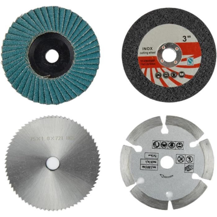 4 Pièces 75Mm Disque De Coupe Pour Meuleuse D'Angle Métal Lame De Scie ...