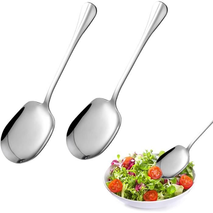 2 Pièces Cuillère À Service Inox, Cuillère De Service Buffet, Grandes ...