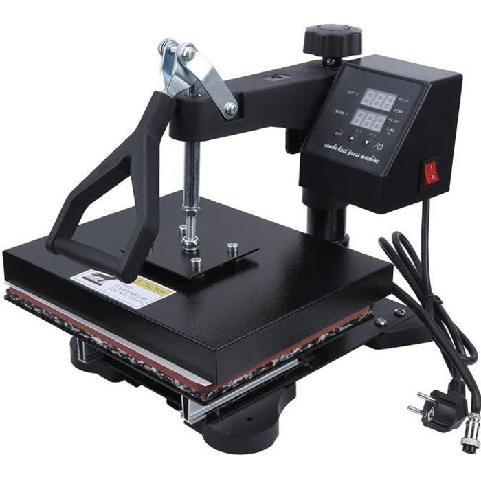 5 en 1 Presse à Chaud Textile Transfert Press Machine pour T-Shirts ...