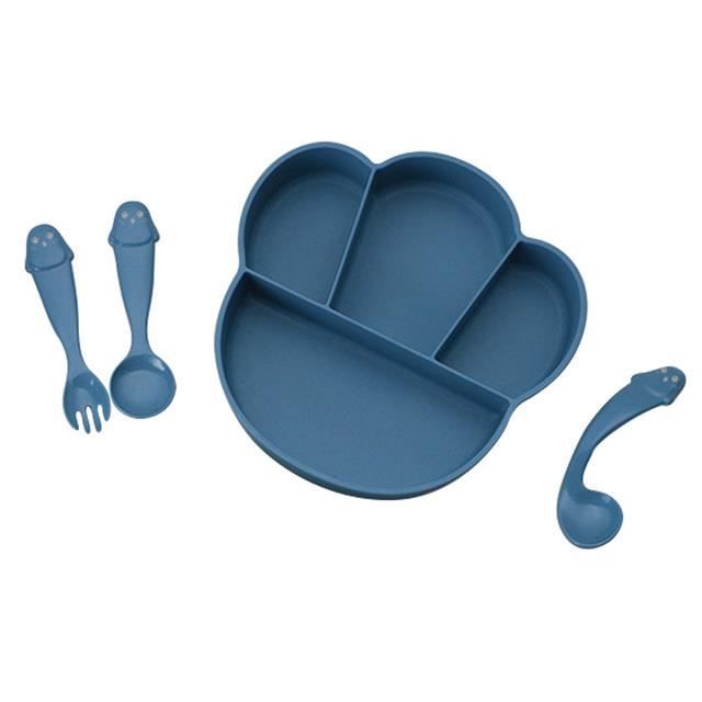 ASSIETTE - PLATEAU REPAS,Blue--Assiettes de nourriture pour enfants, 4 ...