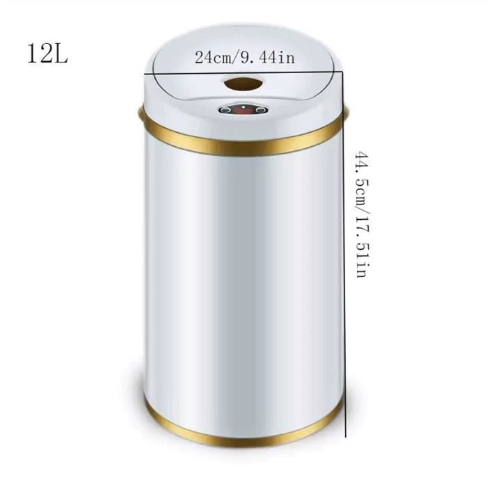 Poubelle Poubelle Poubelle Électrique À Induction Intelligente 6L-8L-12L Avec Couvercle Et ...
