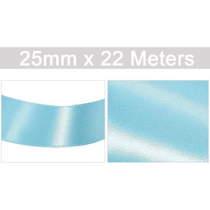Ruban De Satin Bleu Ciel 25Mm X 22M, Ruban Satinée Pour Emballage ...